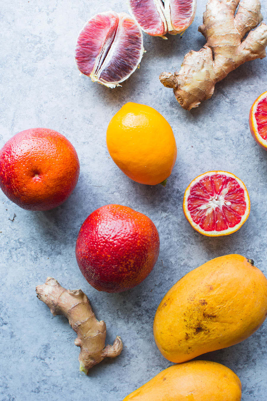 Refreshing Blood Orange and Mango Smoothie with Ginger