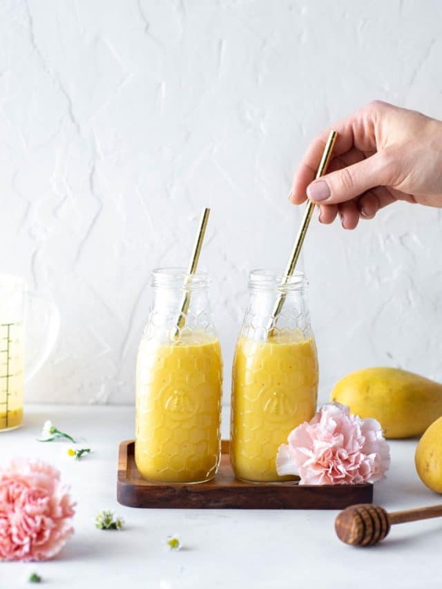 Spiced Vegan Mango Lassi Story - nyssa's kitchen
