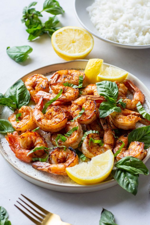 20-Minute Garlic Basil Sautéed Shrimp (Dairy Free)
