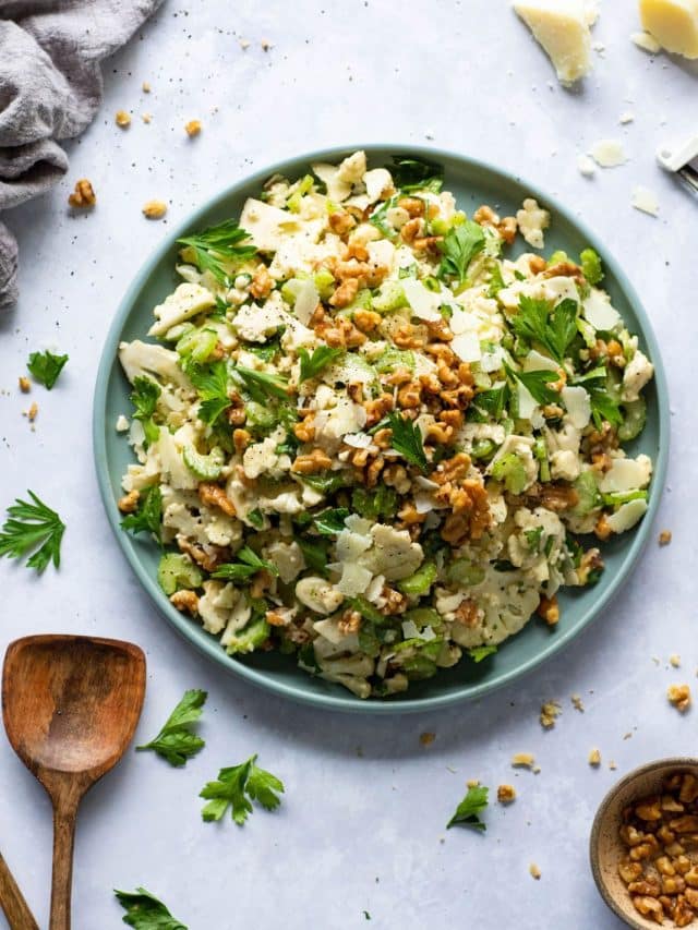 Shaved Cauliflower Salad With Walnuts And Pecorino Cheese Story - nyssa ...