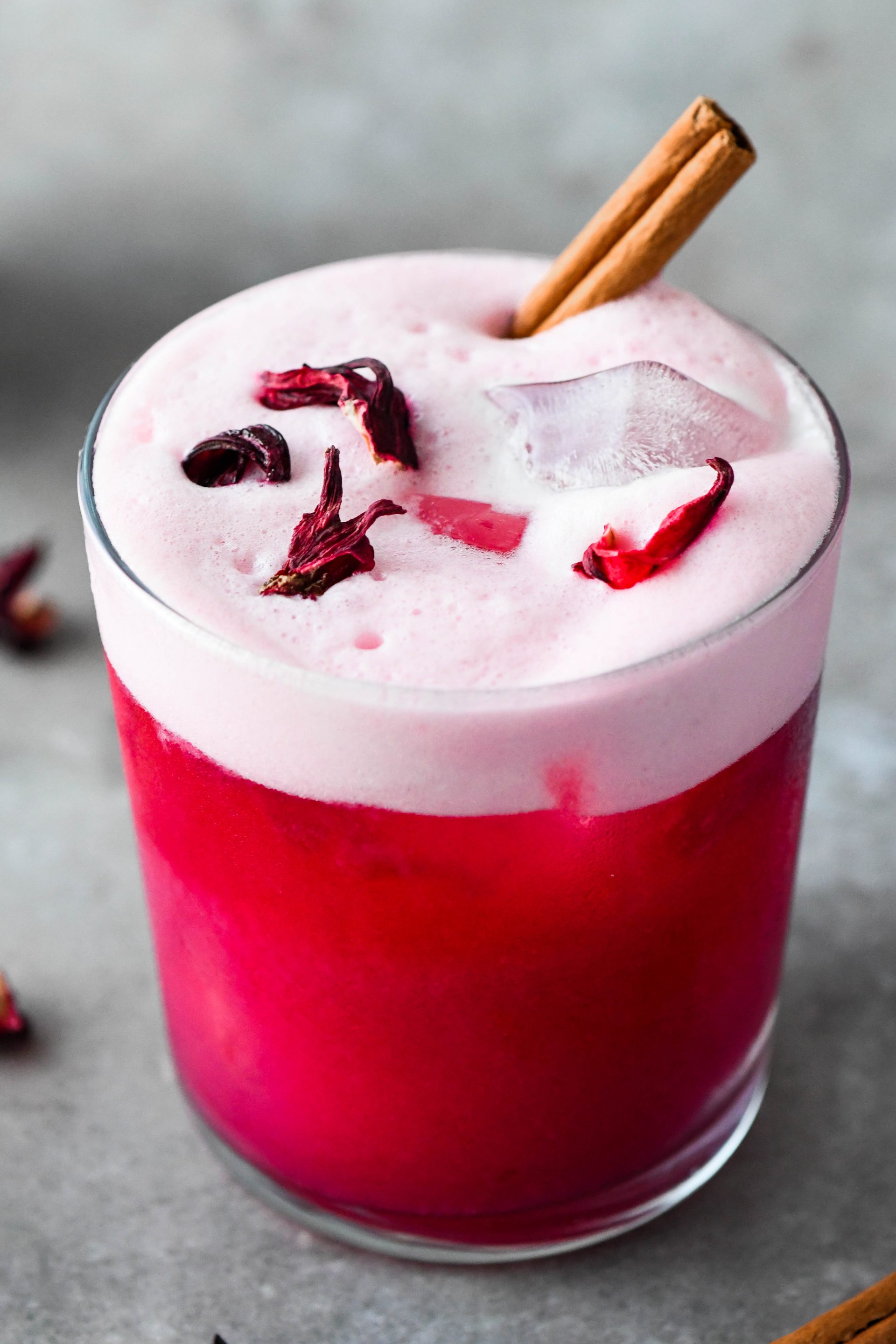 Spiced Hibiscus Vodka Egg White Sour Cocktail (Naturally Sweetened)
