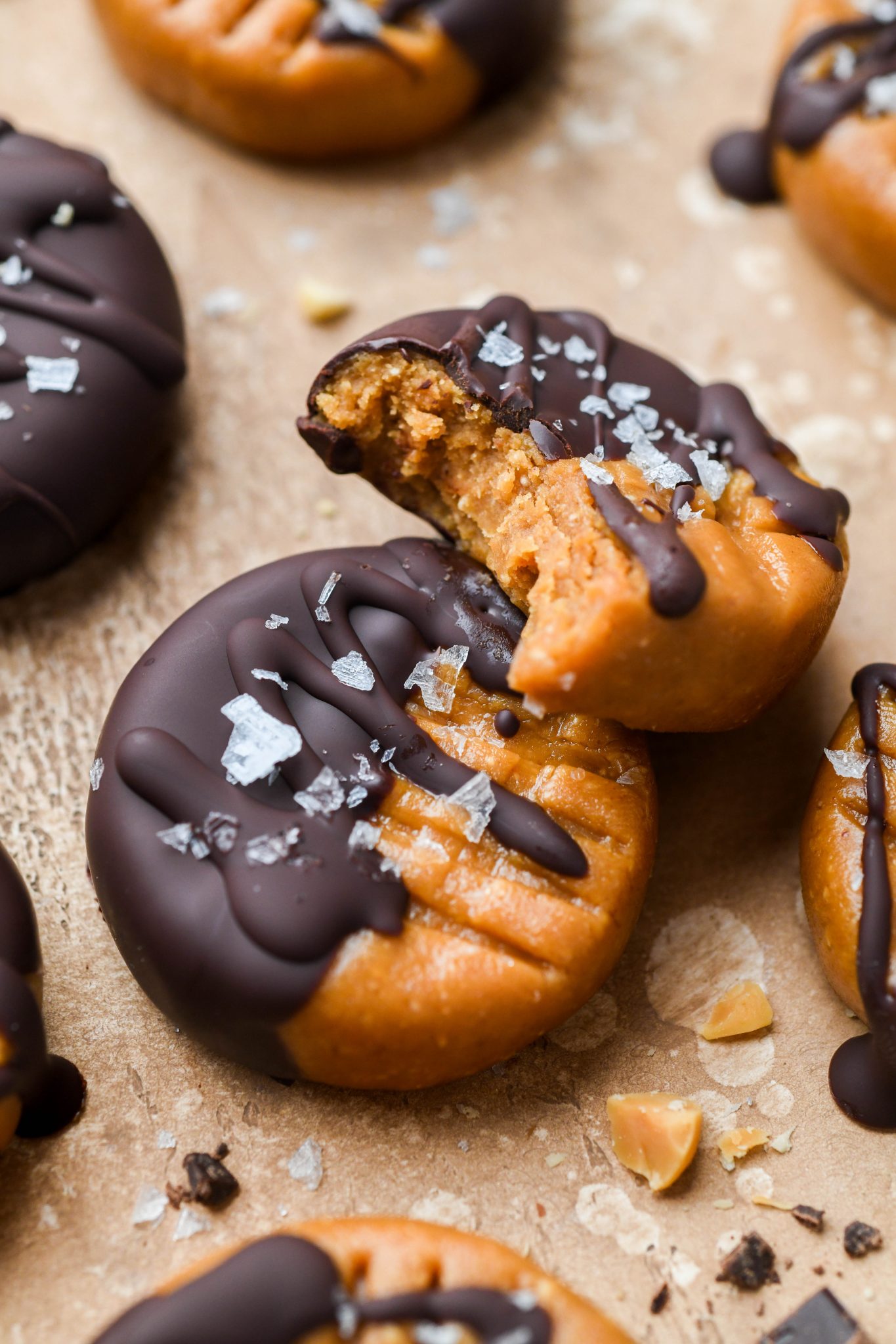 No Bake Chocolate Dipped Peanut Butter Cookies - Dairy Free!