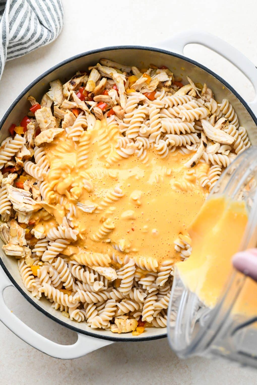 Cashew Cream Buffalo Chicken Pasta Dairy Free